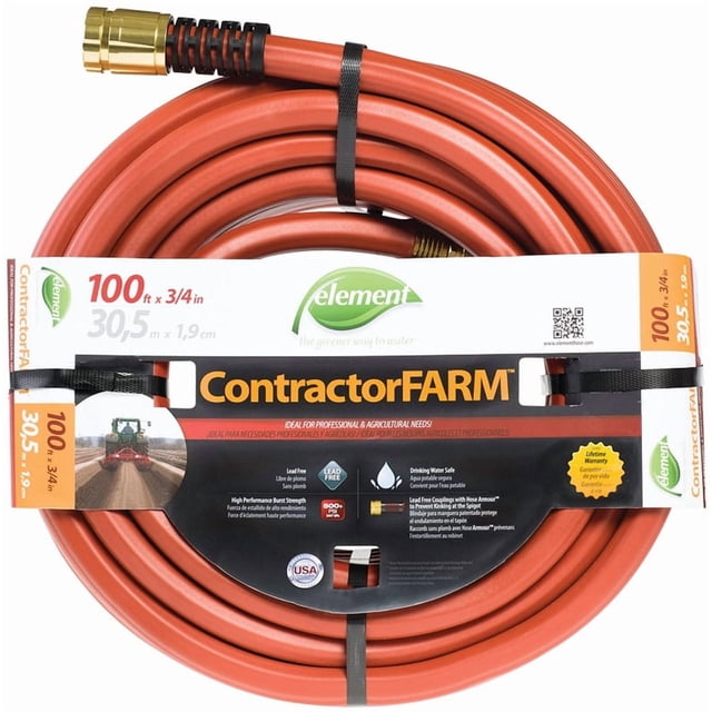 Swan Element ContractorFARM Kink-Free Industrial Garden Hose, Brick ...