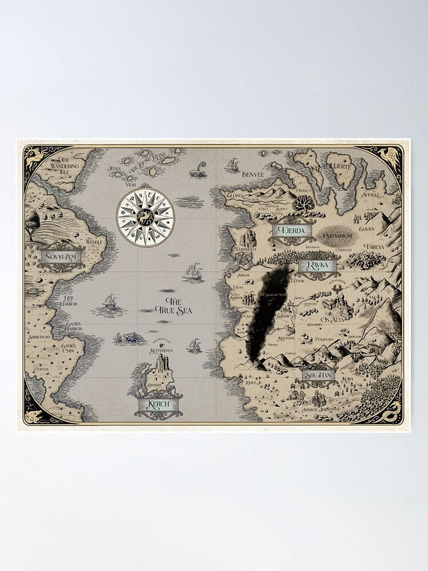 Colorized Grishaverse Map (High Res) Poster - Walmart.com