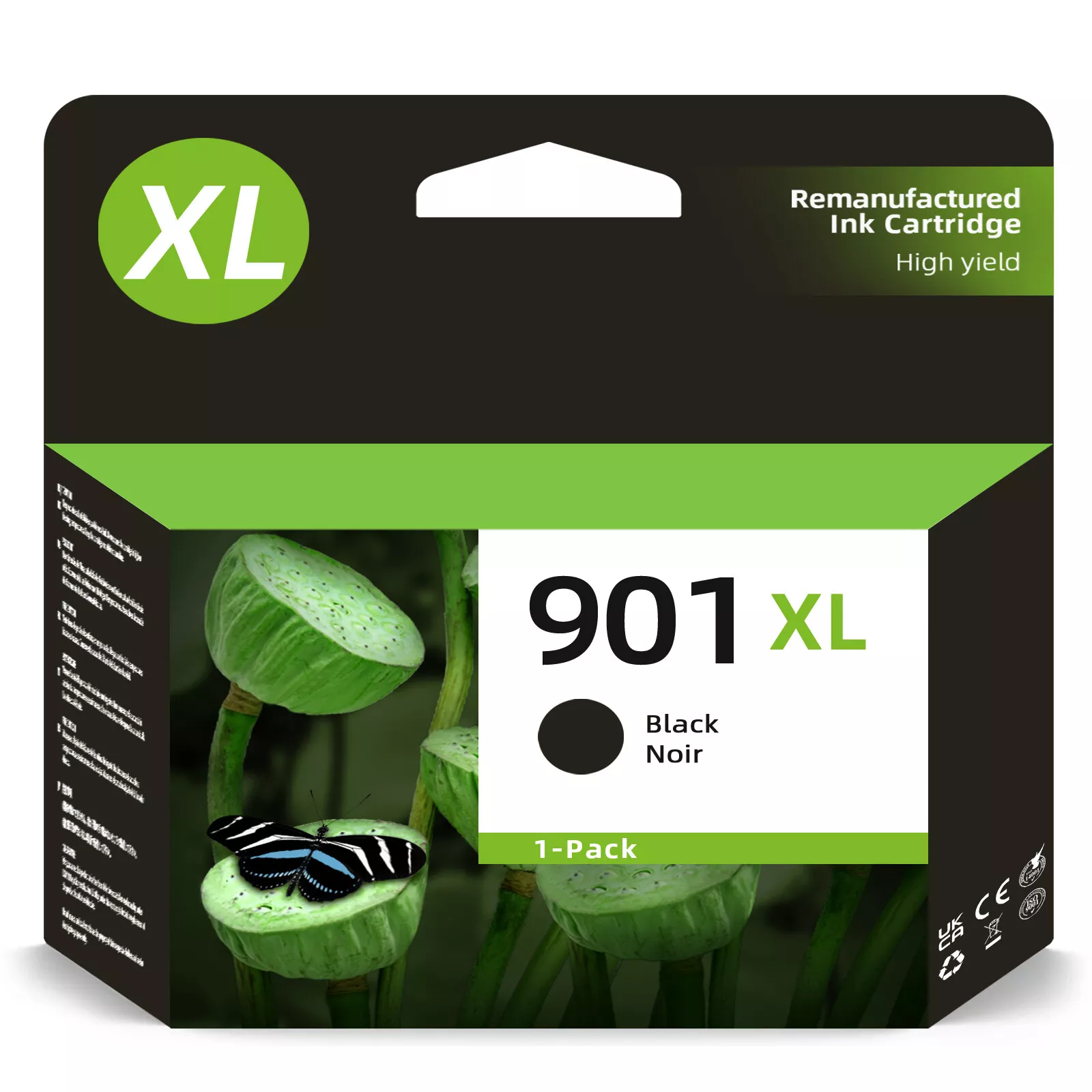 AUMOK 901XL Black Ink Cartridge for HP OfficeJet Printers, 750 Pages ...