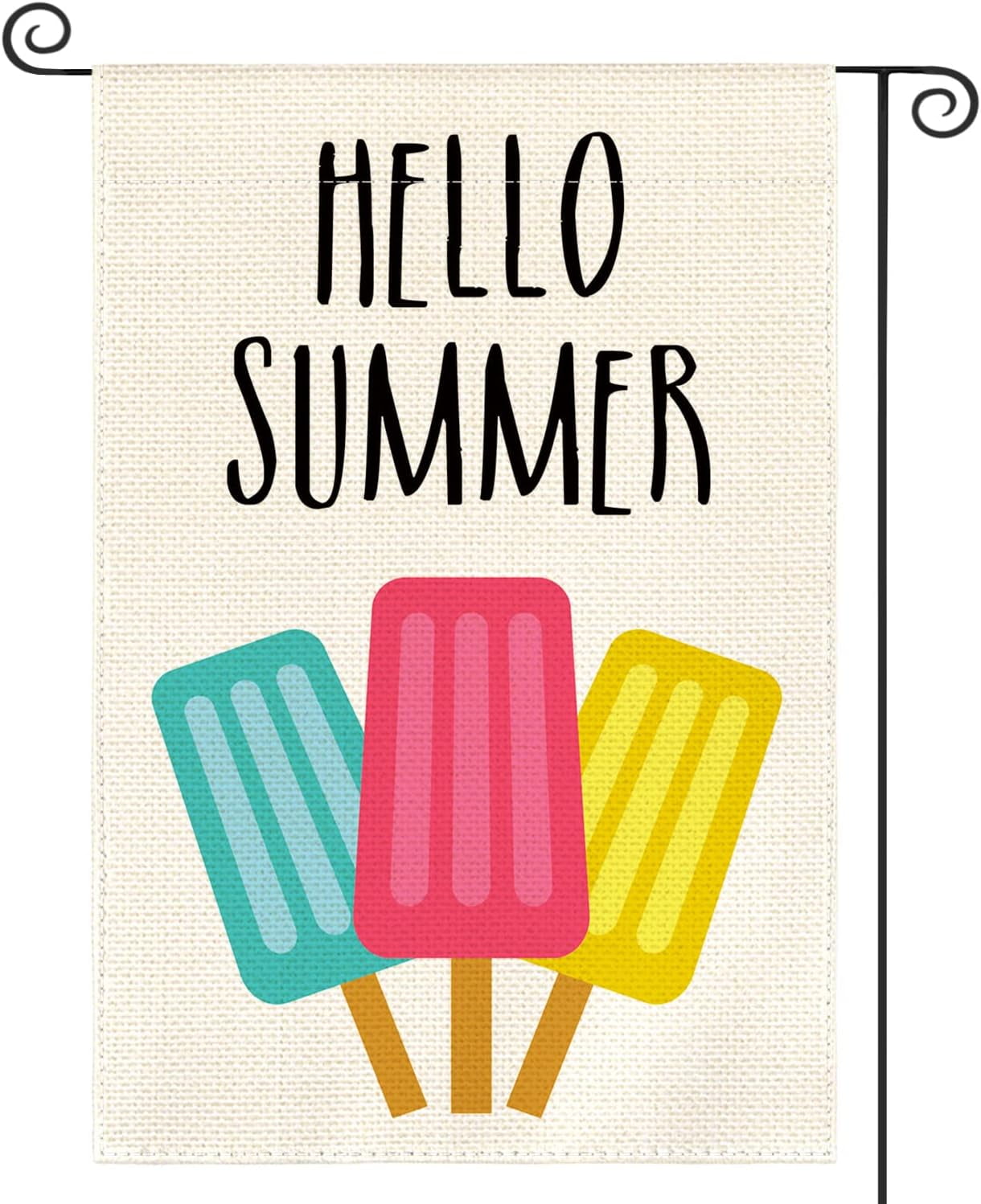 Colorlife Hello Summer Popsicles Garden Flag Double Sided Outside Ice ...