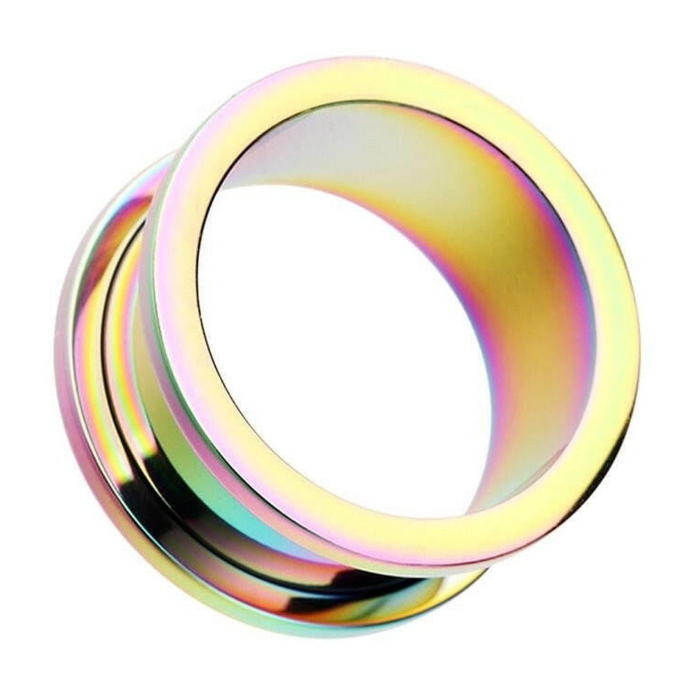 Colorline Steel Screw-Fit Ear Gauge Tunnel Plug Earrings - Walmart.com