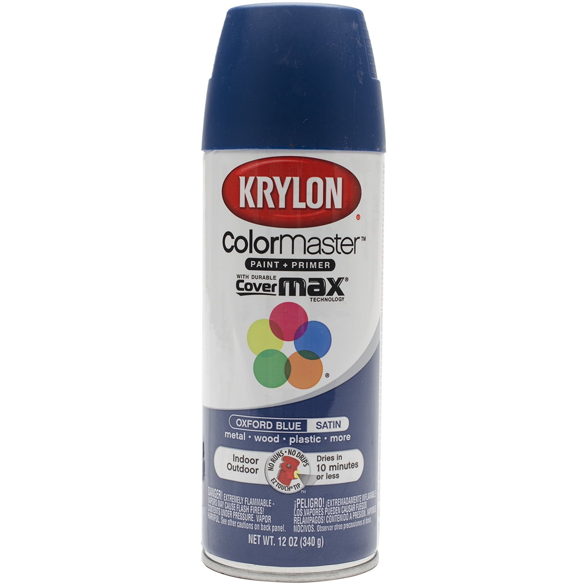 Colormaster Indoor/Outdoor Aerosol Paint 12oz Satin Oxford Blue ...