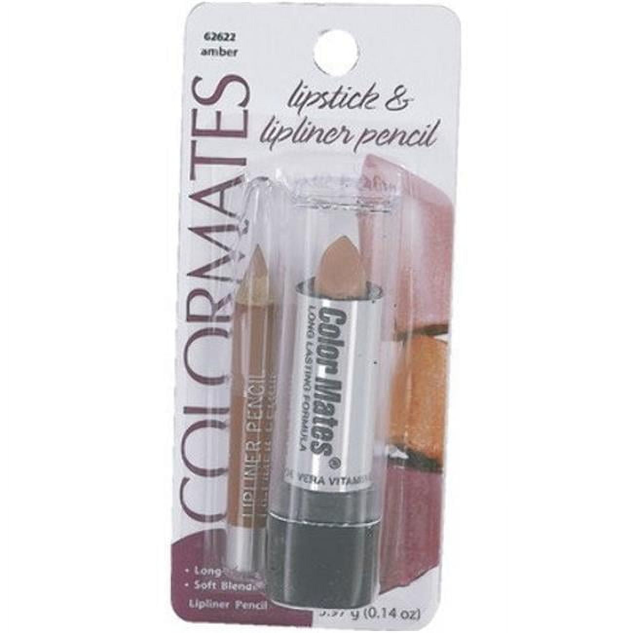 Colormates Lipstick with Liner Pencil Amber (Pack of 4) - Walmart.com
