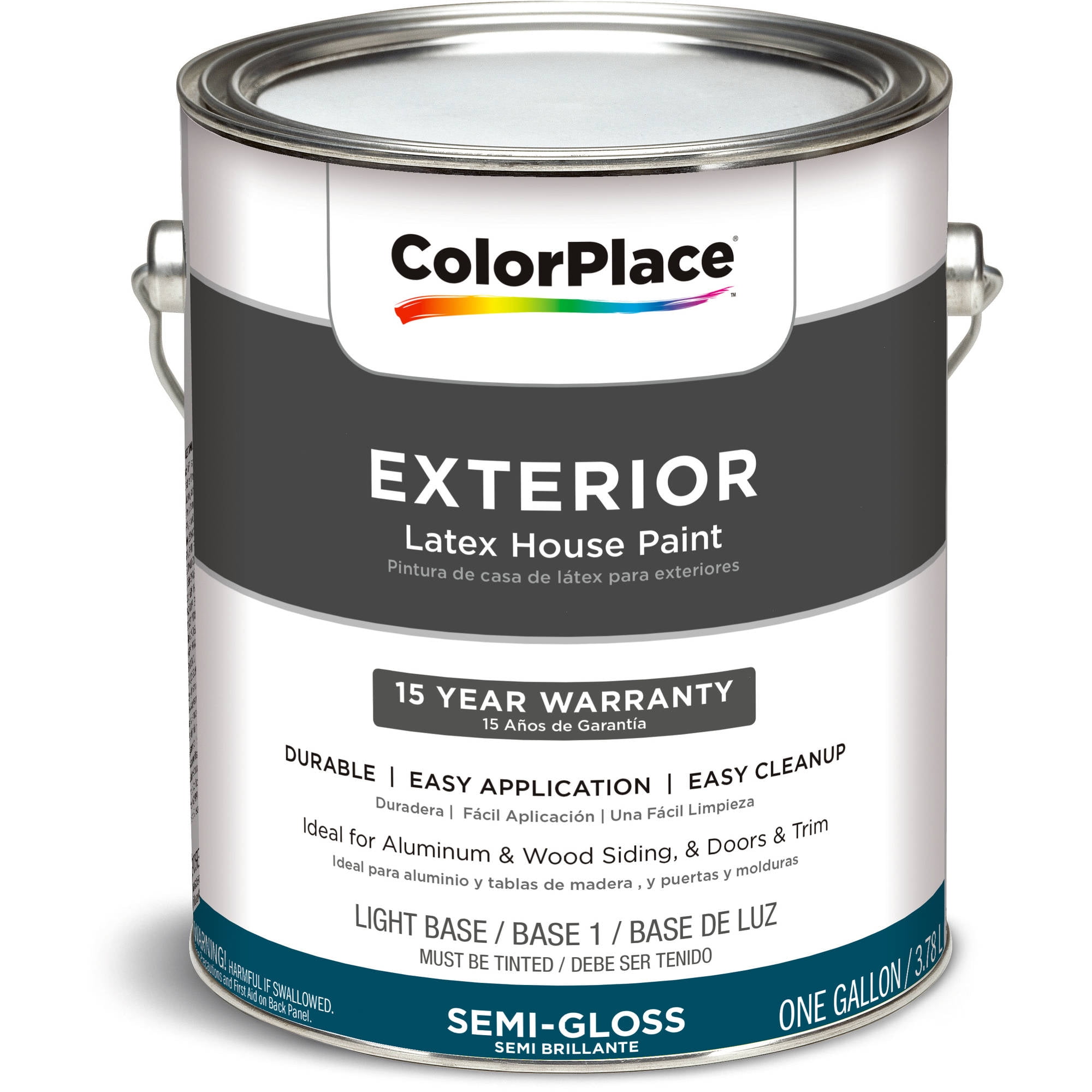Colorplace Exterior Semi-Gloss Light Base Paint, 1 Gal - Walmart.com
