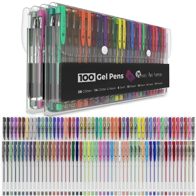 Colors Art Supplies Gel Pens for Adult Coloring Set Drawing Scrapbooks ...