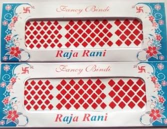 Colors Bindi Red Colour Medium Size Squre Shape Sticker Kumkum Self ...