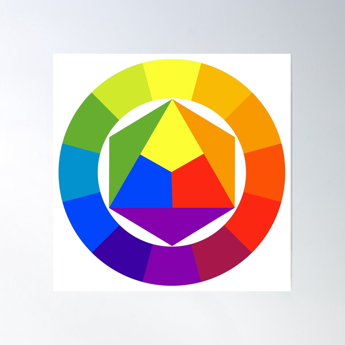 Colors Circle Poster Wall Art, Modern Wall Decor For Living Room ...