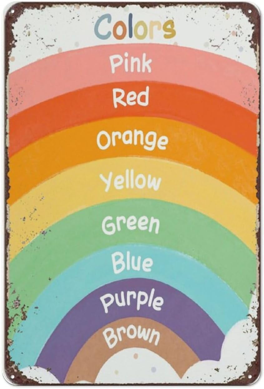 Colors Educational Poster,Printable Kids Room Decor, Nursery Wall Art ...