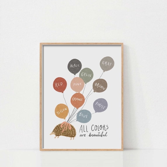 Colors Educational Poster Rainbow Classroom Decorpreschool Room Wall ...