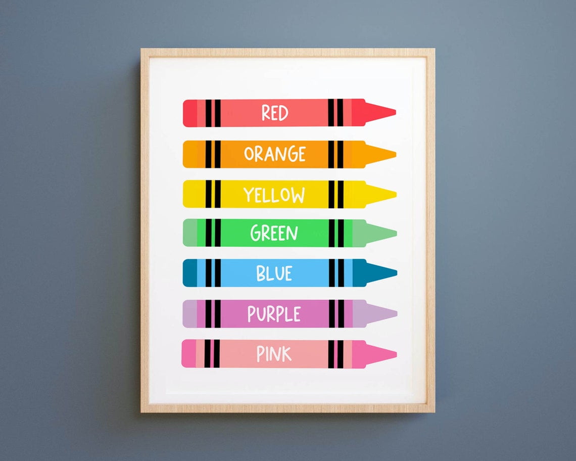 Colors Educational Print, Back To School, Montessori Nursery Poster ...