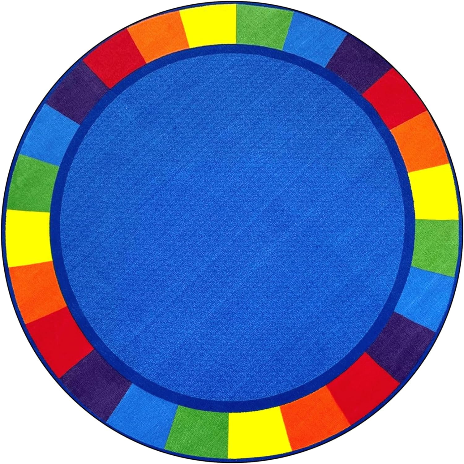 Colors Full Circle Classroom Carpet, 6' Round for School Kids | Area ...