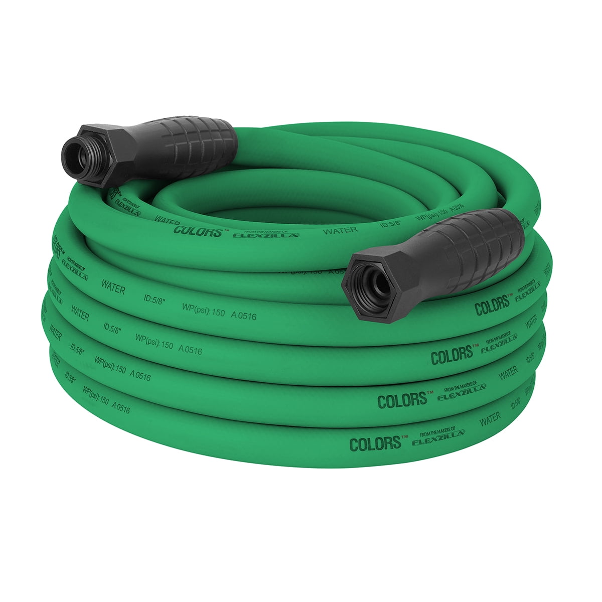 Colors Garden Hose 5/8" 50' 3/4" - 11 1/2 GHT Forest Green - Walmart.com