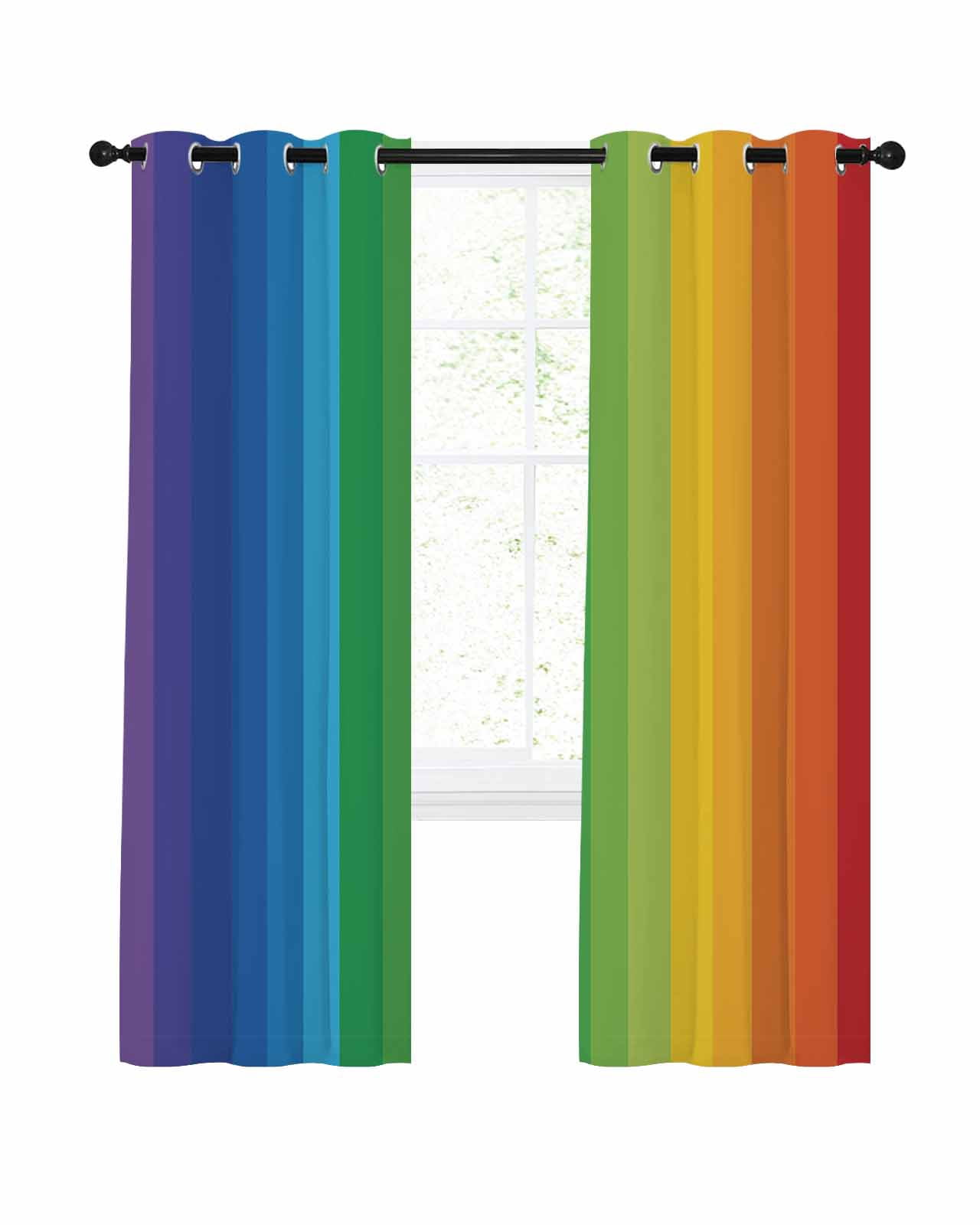 Colors Gradient Blackout Curtains 84 Inch Length Purple Blue Green ...