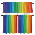 Colors Gradient Kitchen Curtains Set for Windows, Purple Blue Green ...