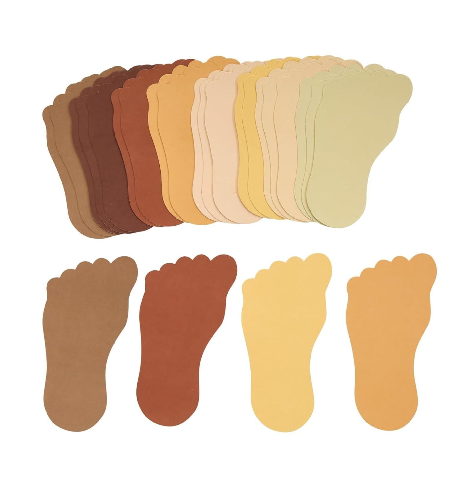 Colors Like Me Feet, Set of 24, 4 Colors, Glossy Cardstock Feet Shapes ...