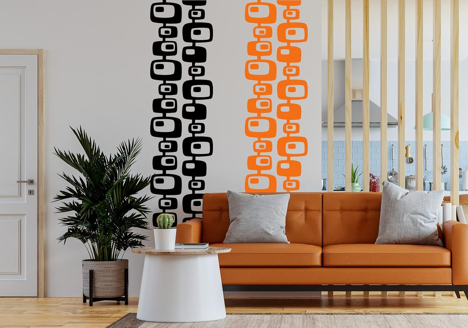 Colors Mid Century Modern Art. Abstract Geometric Seamless, 70s Decor ...