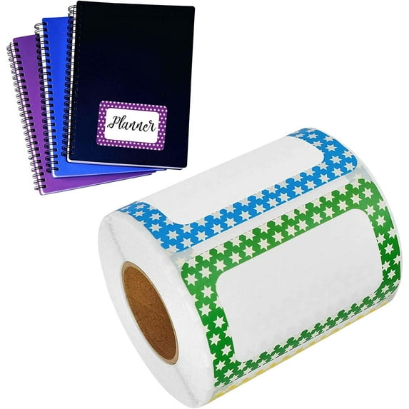 Colors Plain Name Tag Sticker - Handwrite Plain Name Tag Stickers ...