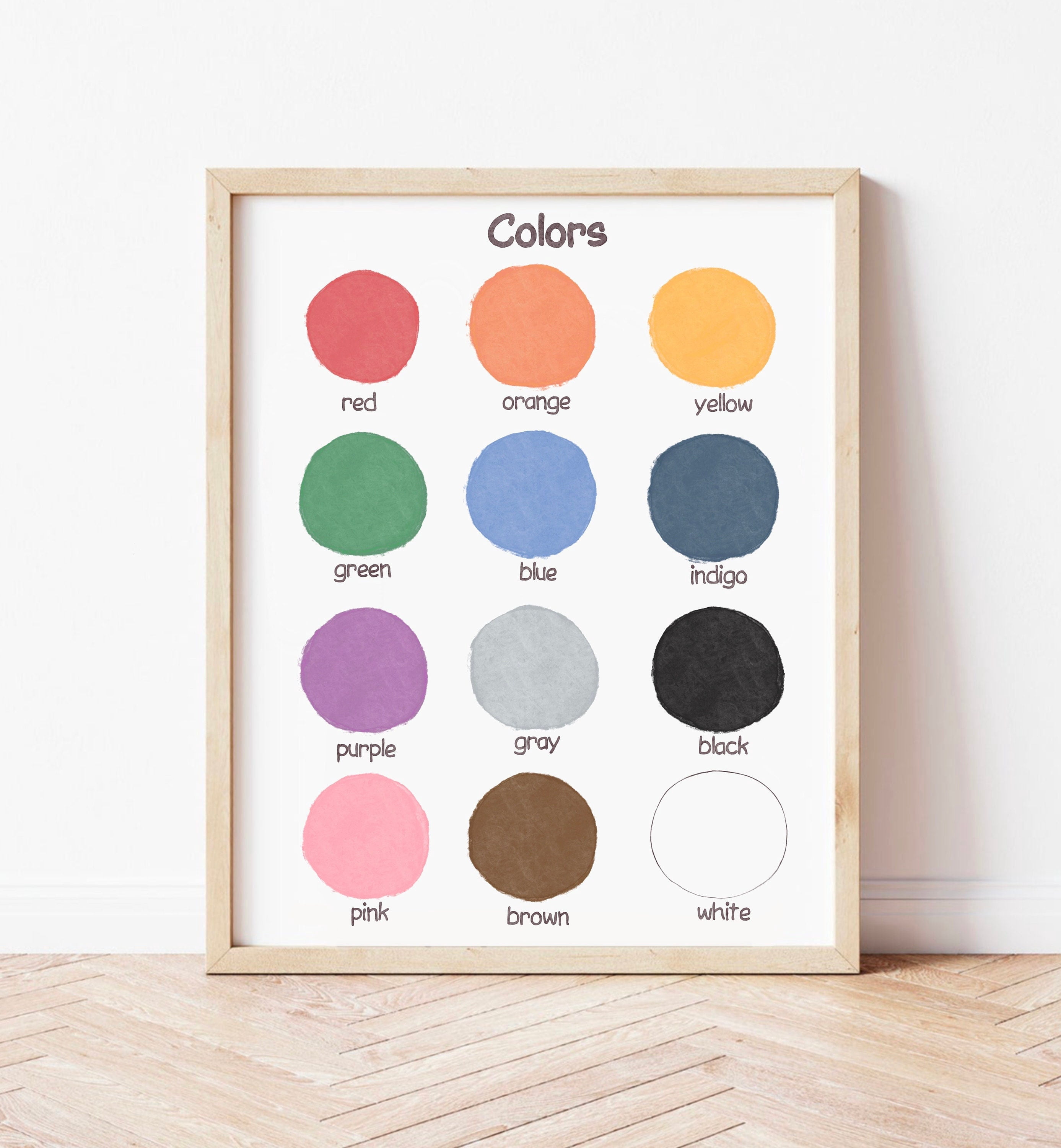 Colors Poster Homeschool Prints Preschool Learning Posters For Toddlers ...