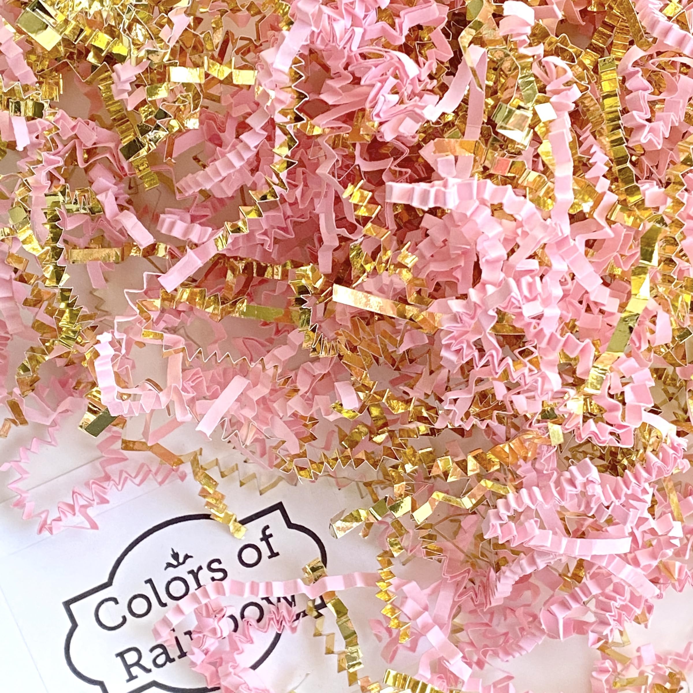 Colors of RainbowITSC - 3 oz - Gold & Pink - Mixed Color Shred Filler ...