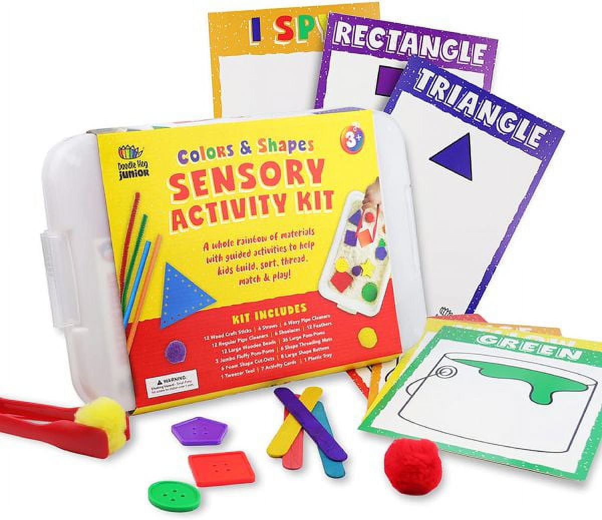 Colors and Shapes Sensory Bin Has Over 130 Colorful Sensory Items as ...