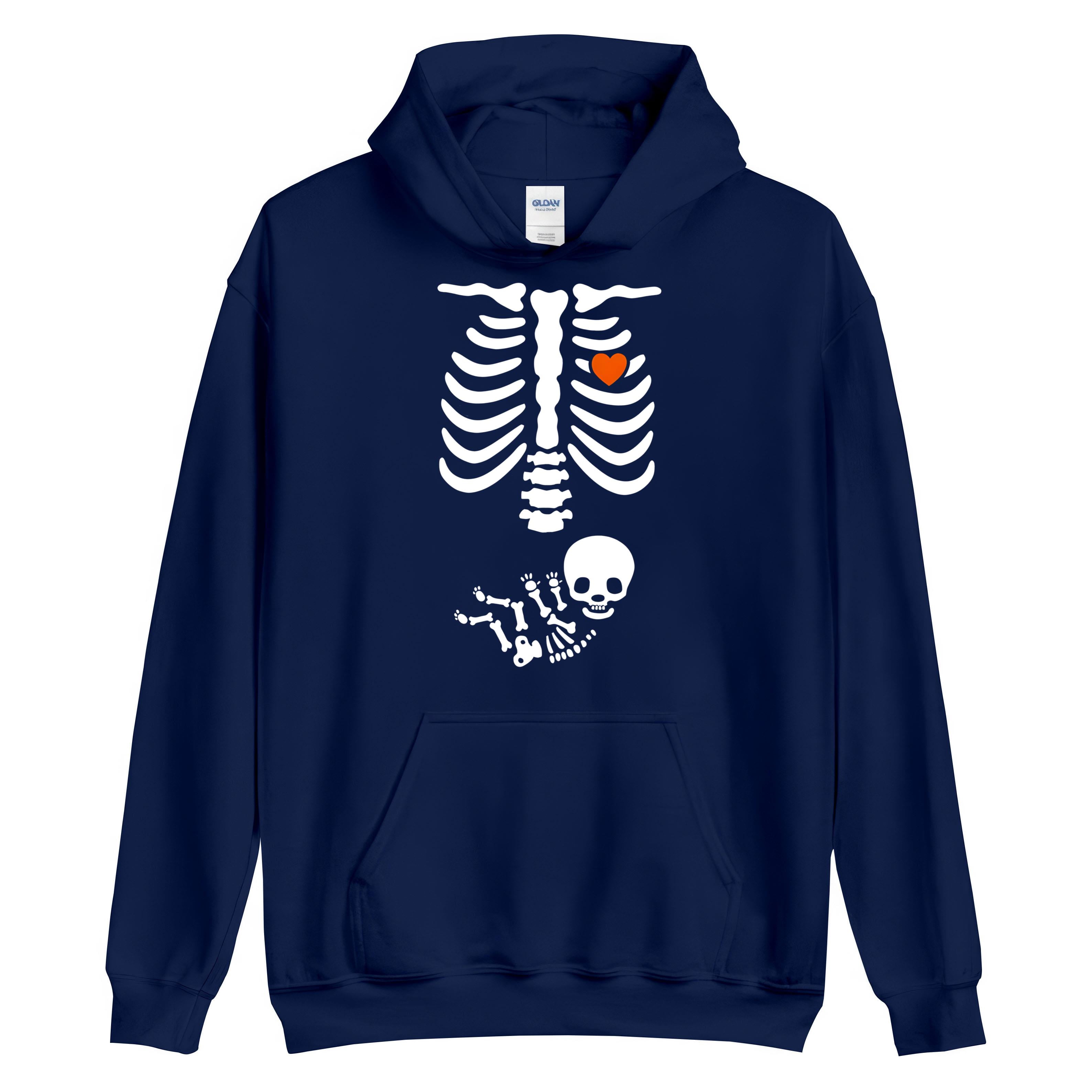 Colors Skeleton Fall Maternity Shirt, Pregnant Women Costume, Fall New ...
