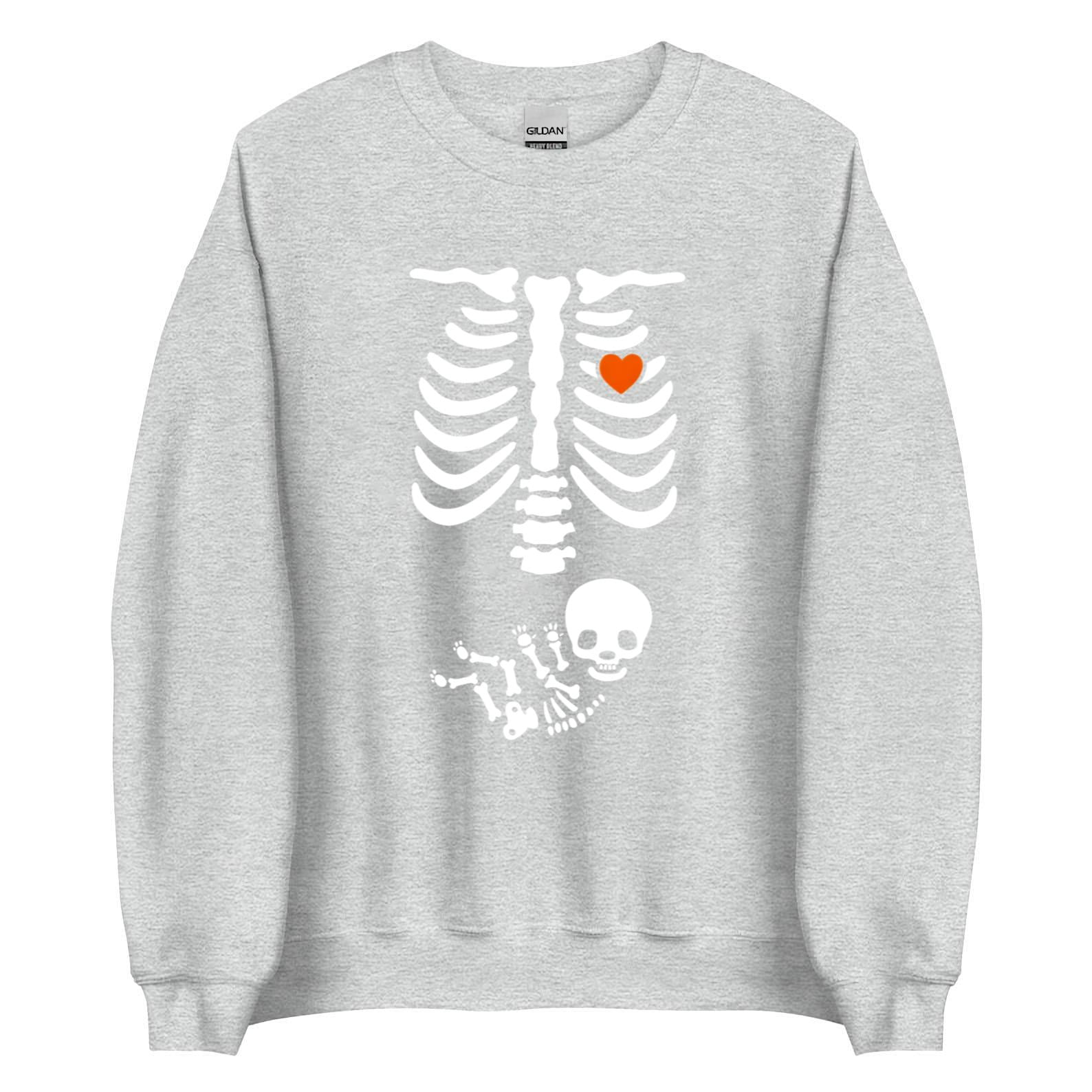 Colors Skeleton Fall Maternity Shirt, Pregnant Women Costume, Fall New ...