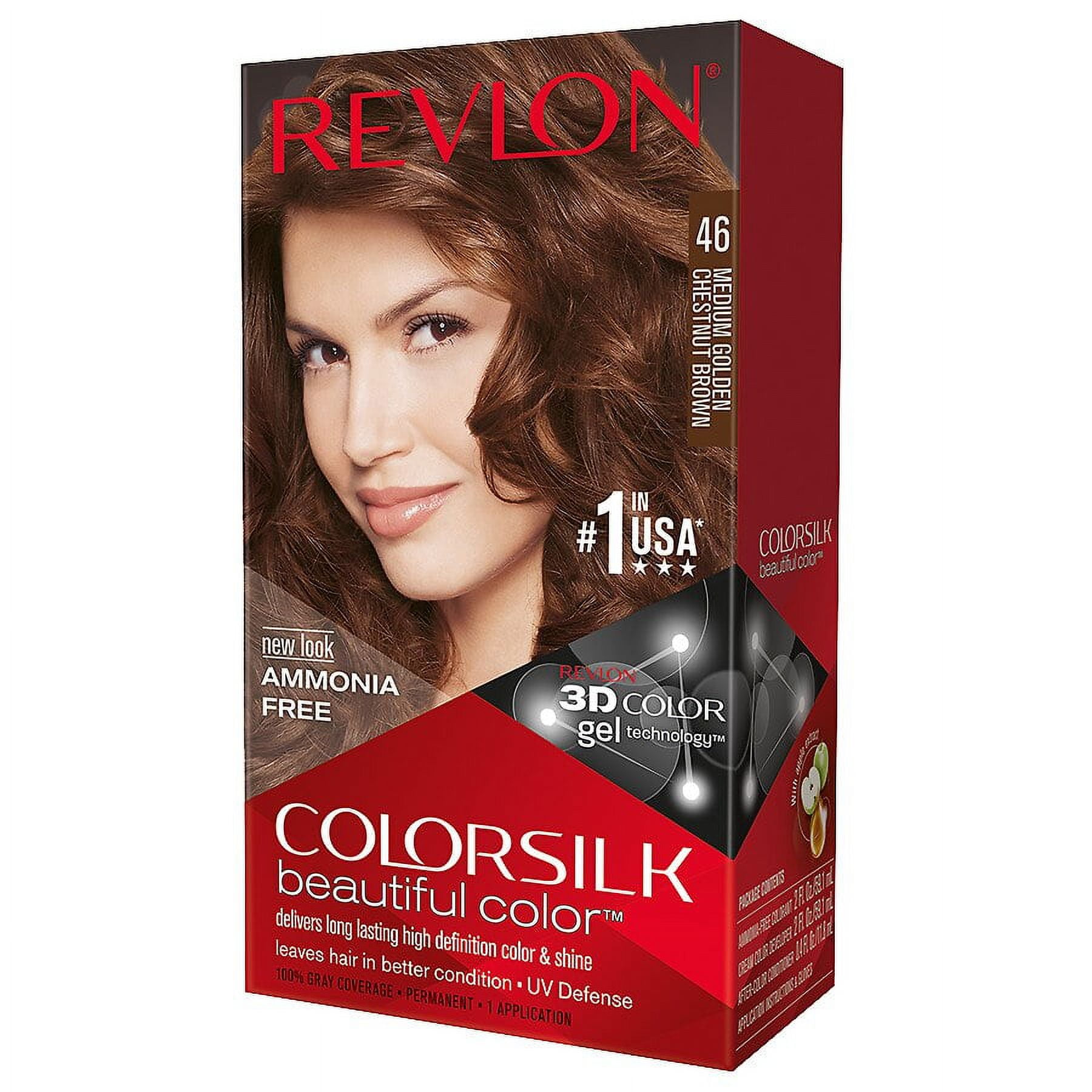 Colorsilk Beautiful Color, 46 Medium Golden Chestnut Brown - Walmart.com