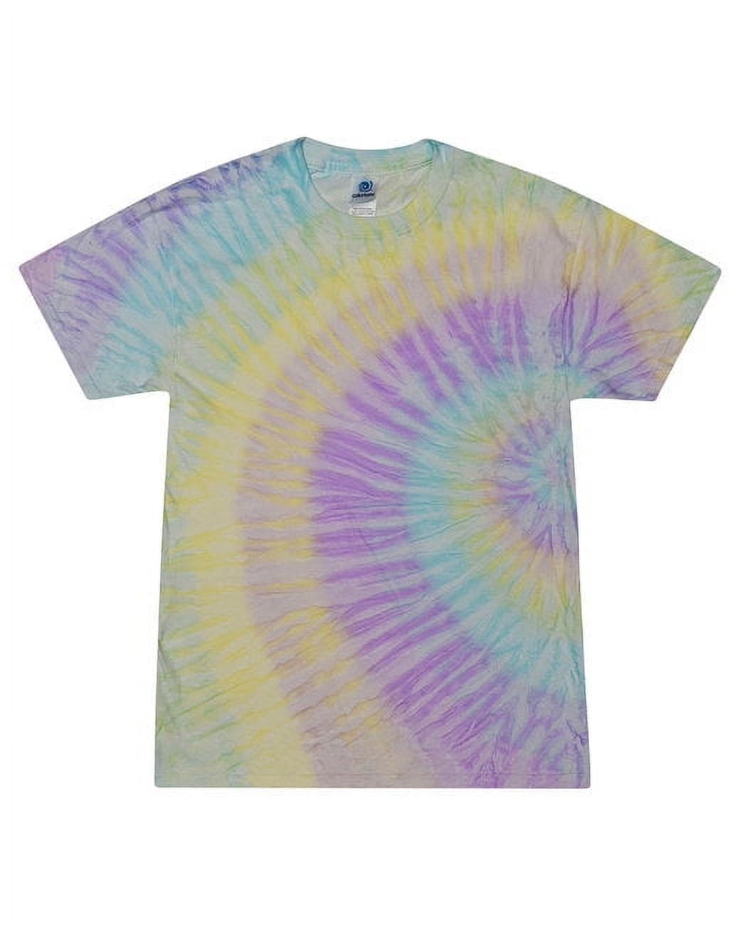 Colortone Mens Multi-Color Tie-Dyed T-Shirt, 4XL, Mystique - Walmart.com