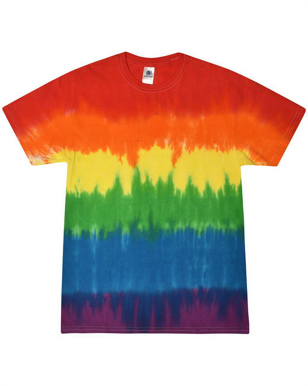 Colortone Mens Multi-Color Tie-Dyed T-Shirt, L, Pride - Walmart.com