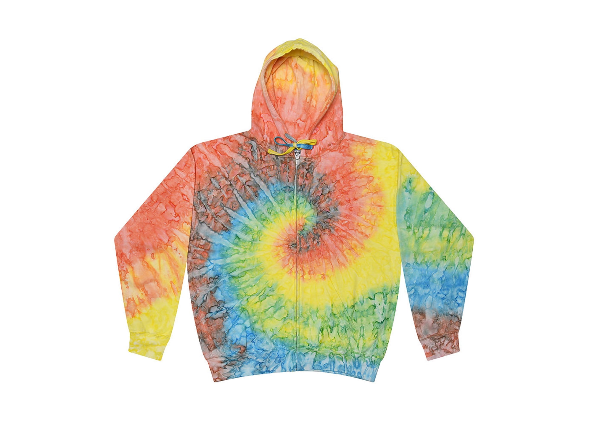 Colortone Tie-Dye Multicolor Zip-Up Hoodies Sweatshirts Men Unisex XS ...