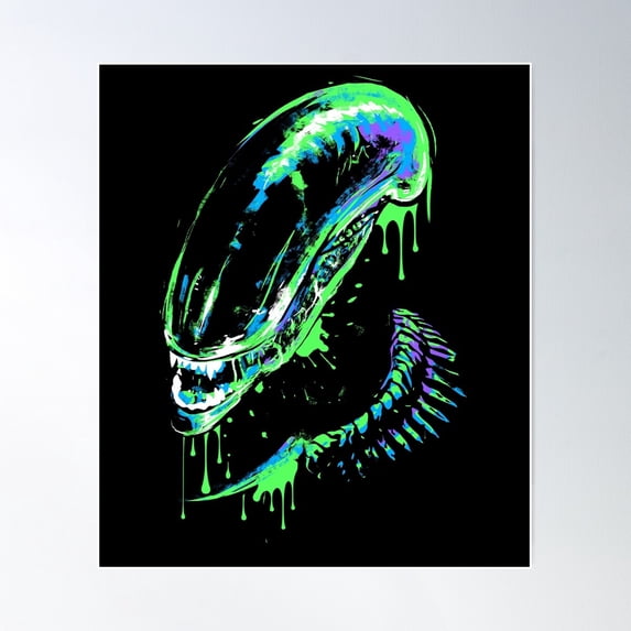 Colorul Xenomorph Poster Wall Art, Modern Wall Decor For Living Room ...