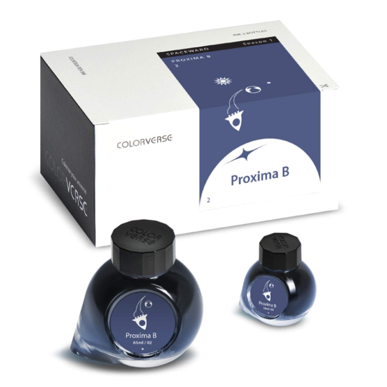 Colorverse Ink - Spaceward -No. 2, Proxima B (65ml & 15ml) Fountain Pen ...