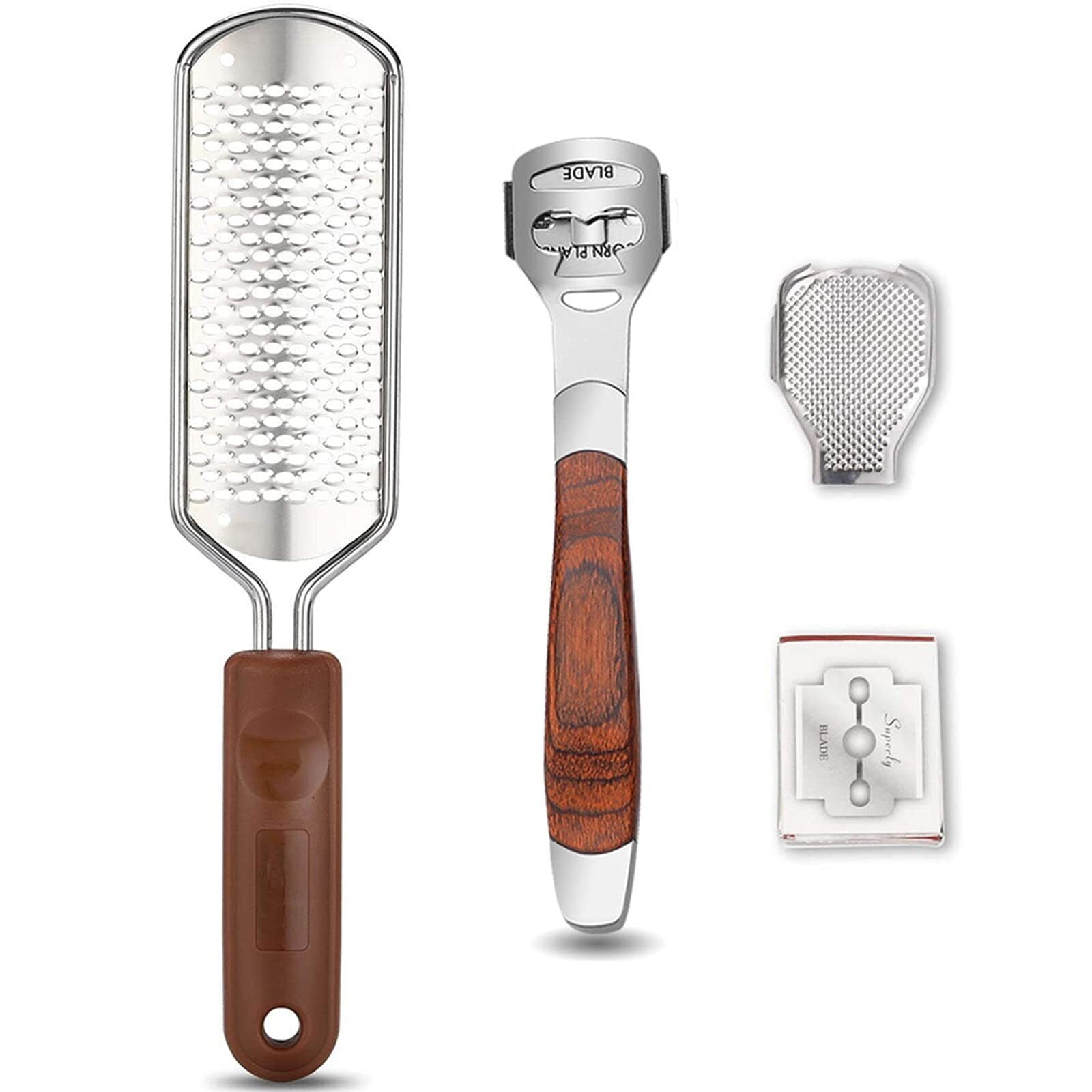 Colossal Foot Rasp&Wood Handle Callus Shaver,Pedicure Foot File Kit ...