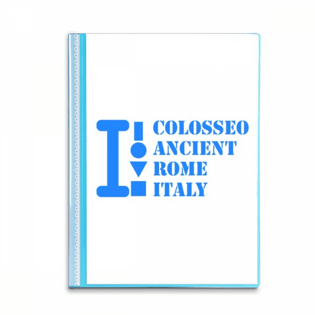 Colosseo Ancient Roman Italy Book Sheet Protectors Portfolio Binder ...