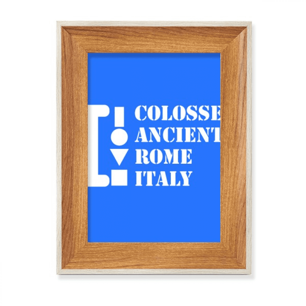Colosseo Ancient Roman Italy Desktop Wooden Photo Frame Display Picture ...