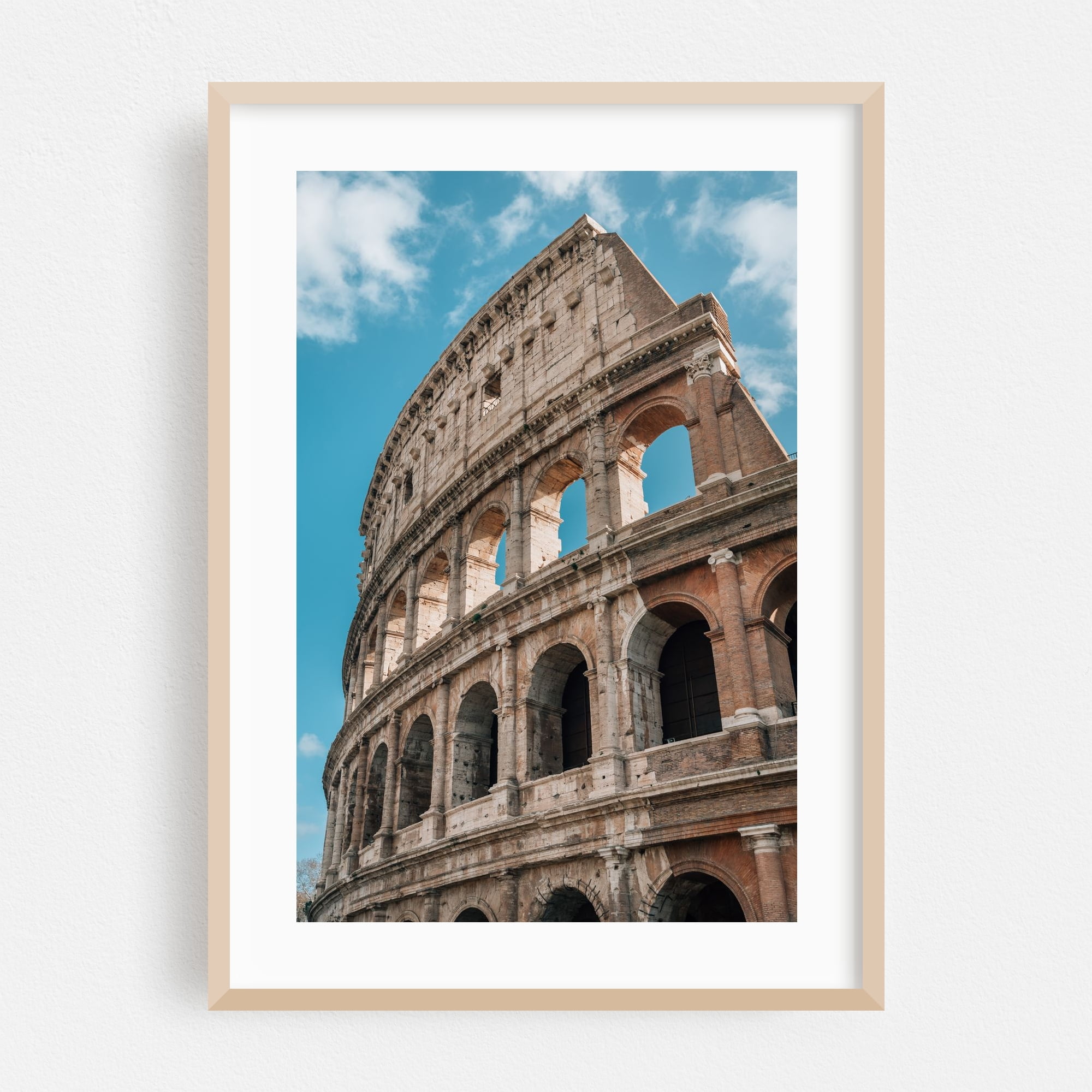 Colosseum 01 - Rome Lazio Italy Photography Oak Framed Wall Art Print ...