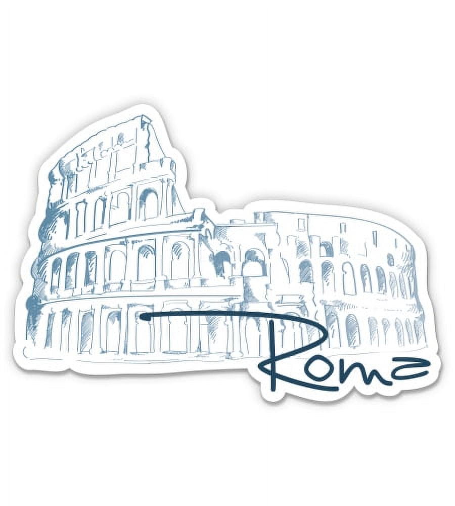 Colosseum Rome Roma Italy Travel - 8" Vinyl Sticker - For Car Laptop I ...