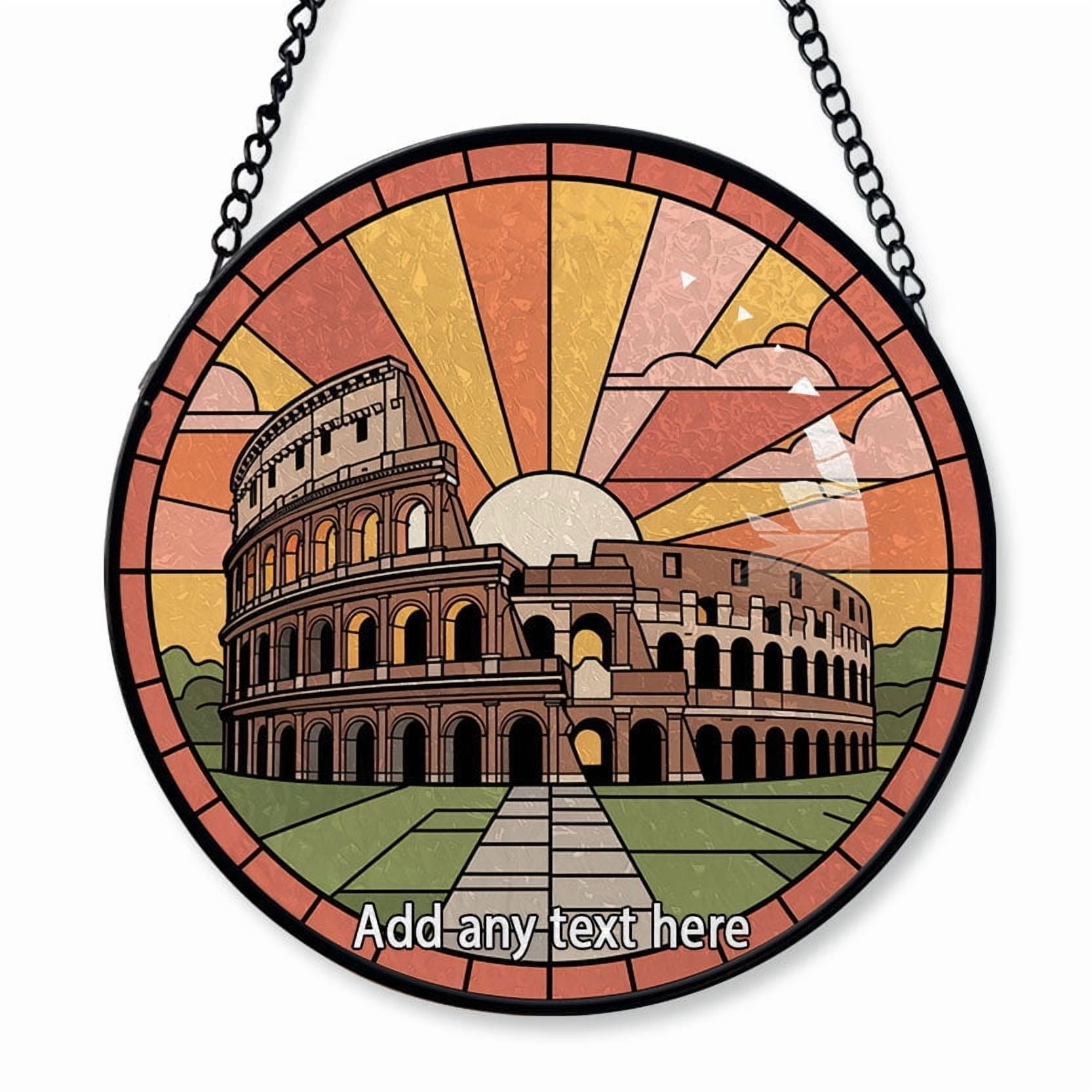Colosseum Rome Stained Glass Suncatcher Window Hanging – Unique ...