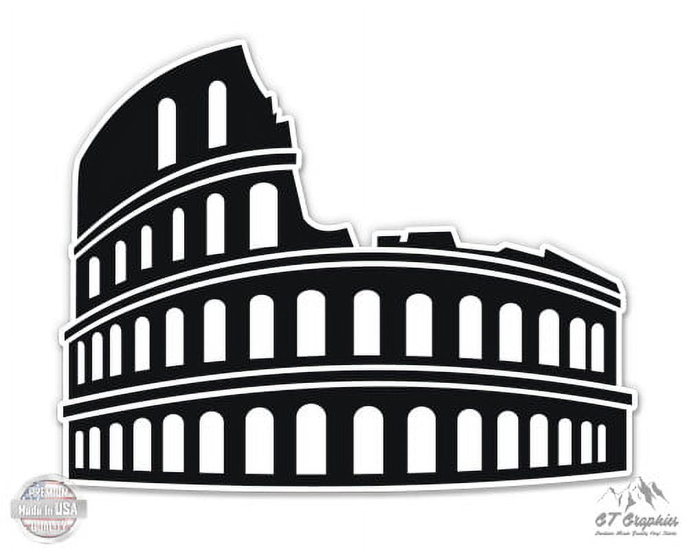 Colosseum Rome Travel Coliseum - 12" Vinyl Sticker Waterproof Decal ...