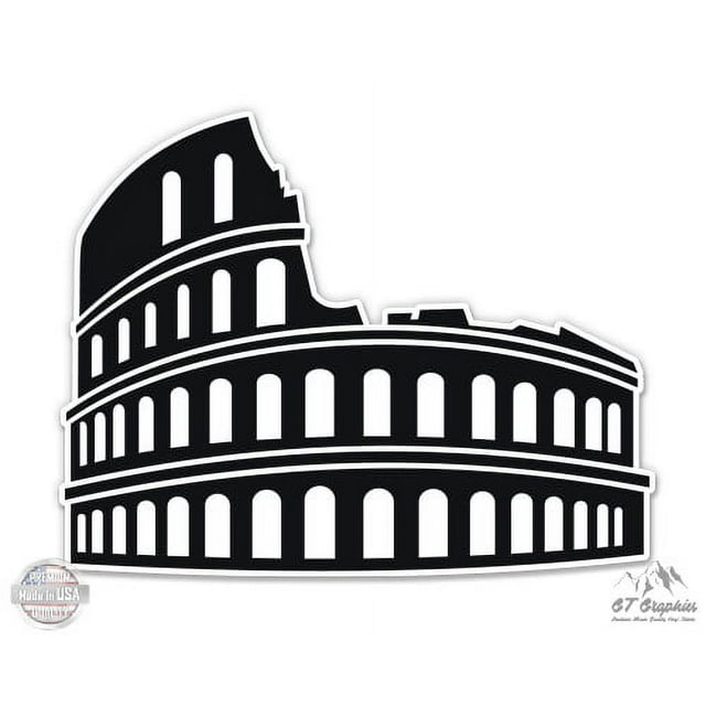 Colosseum Rome Travel Coliseum - 8" Vinyl Sticker - For Car Laptop I ...