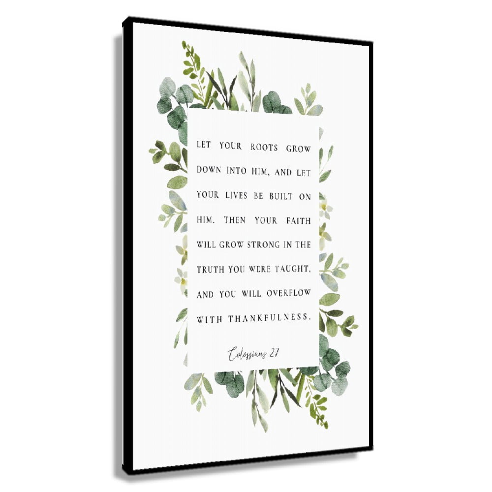 Colossians 2 7 Let Your Roots Grow in Him Bible Verse Wall Art ...