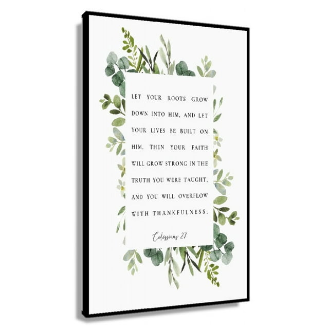 Colossians 2 7 Let Your Roots Grow in Him Bible Verse Wall Art ...