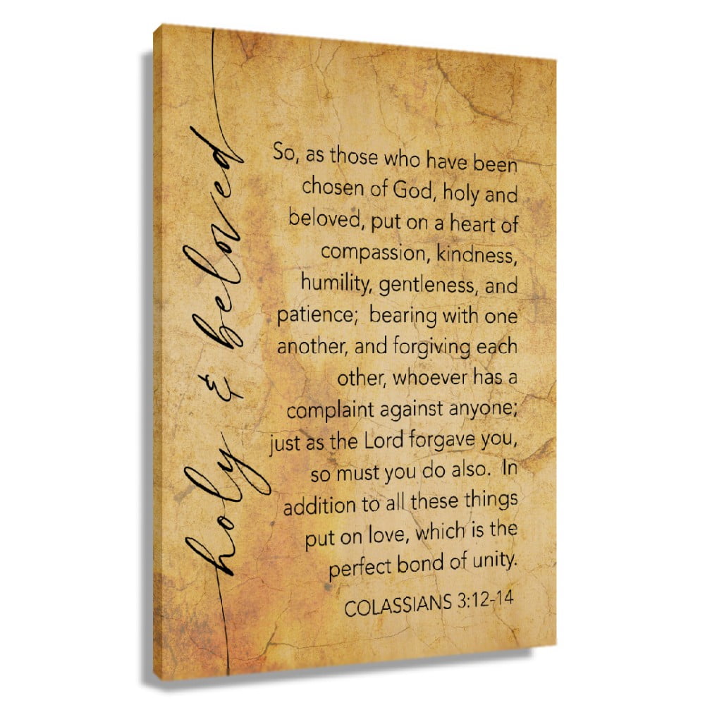 Colossians 3 12-14 Bible Scripture Wall Art Bible Poster Landscape ...