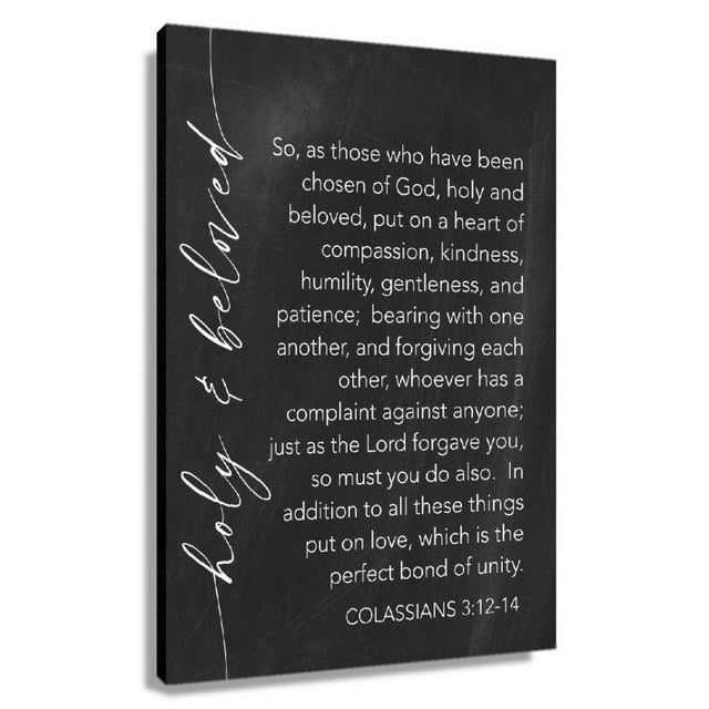 Colossians 3 12-14 Wall Art Bible Verse Poster for Bedroom Artwork ...