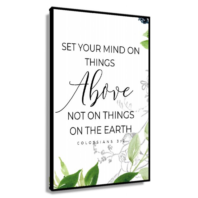 Colossians 3 2 Scripture Wall Art Set Your Minds on Things Above Modern ...