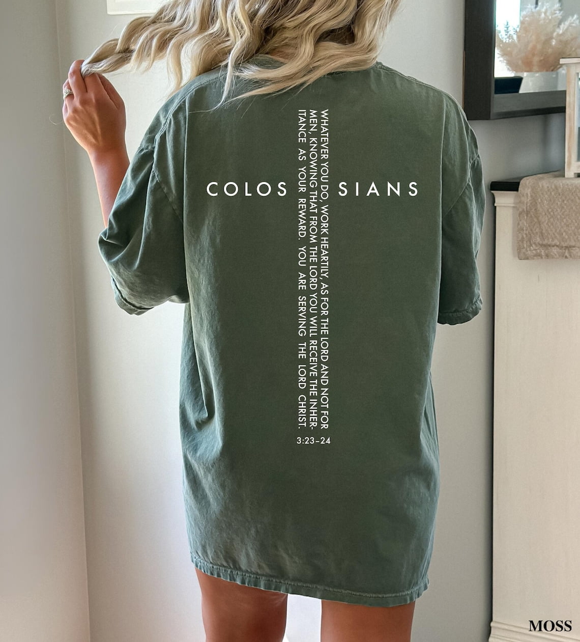Colossians 3:23 Shirt, Work For The Lord Bible Verse Tee, Christian ...