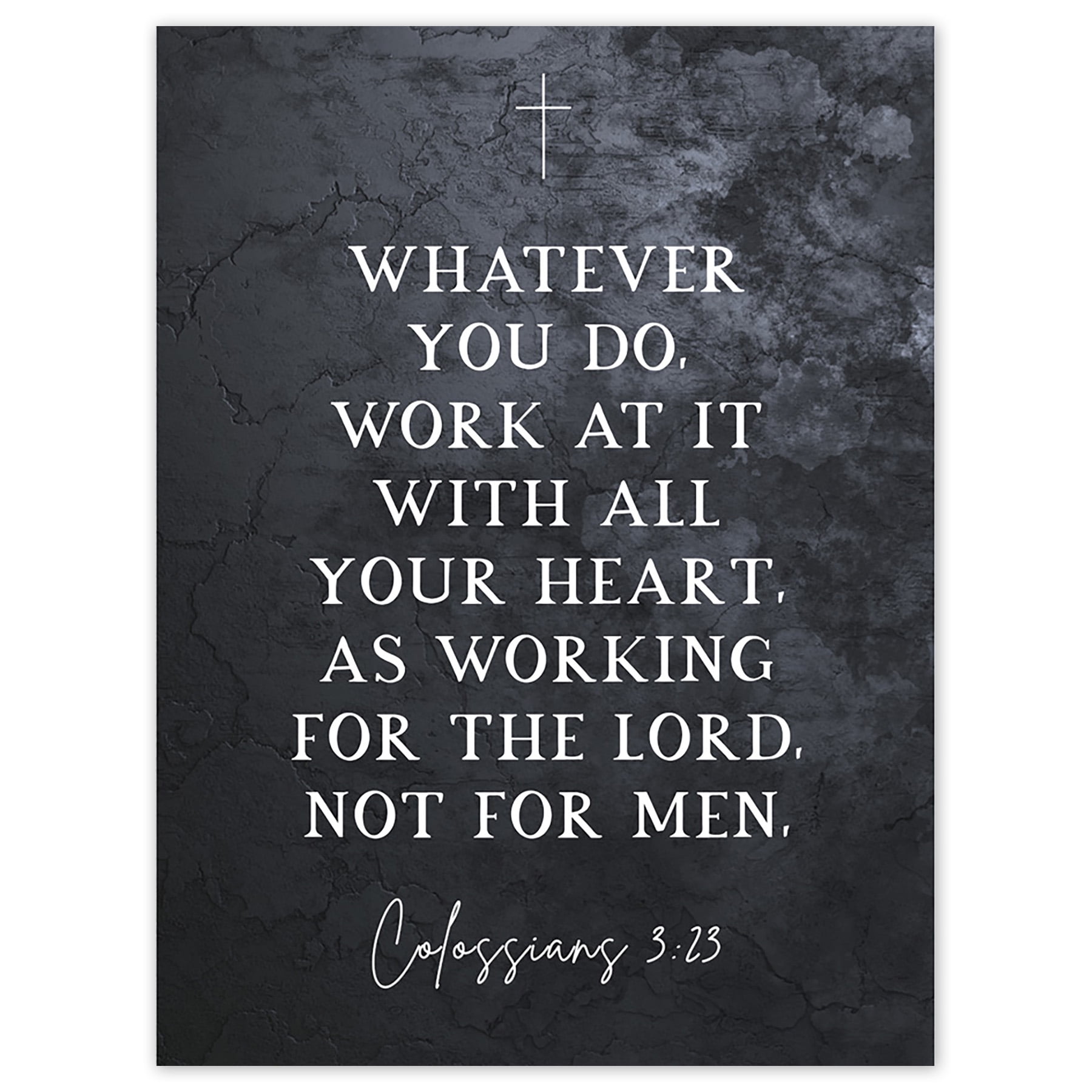 Inspirational Colossians 3:23 Verse Wall Art Print | Superior Quality ...