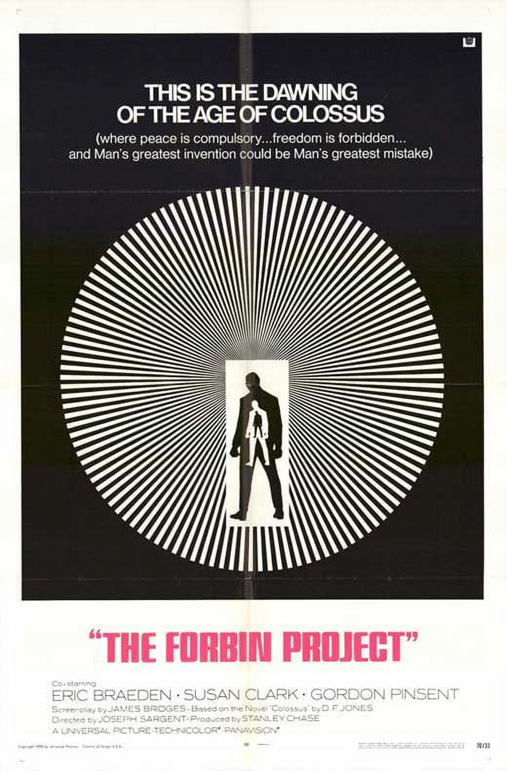 Colossus Forbin Project - movie POSTER (Style B) (11" x 17") (1970 ...