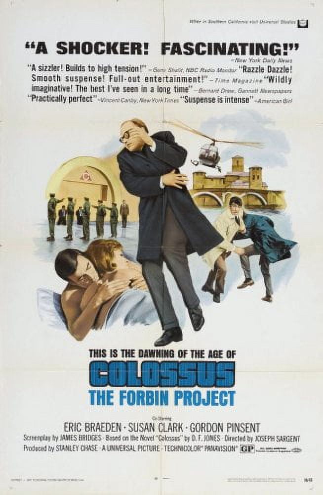 Colossus The Forbin Project Movie Poster 12x16 Print on Metal Sign 12in ...