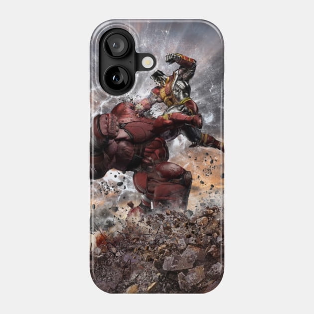 Colossus vs Juggernaut Classic Comic Battle, X-Men Superhero P898 Phone Case for iPhone 11 12 13 ...